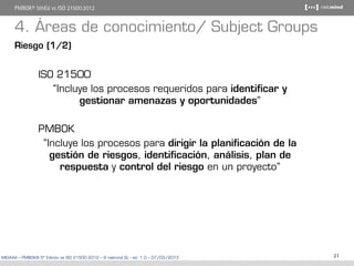 netmind - PMBOK 5 vs ISO 21500: diferencias y compatibilidades | PDF