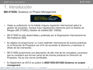 netmind - PMBOK 5 vs ISO 21500: diferencias y compatibilidades | PPT