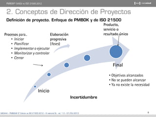 netmind - PMBOK 5 vs ISO 21500: diferencias y compatibilidades | PDF