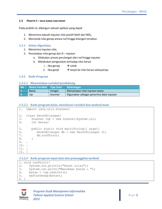 Mi1274 alpro lanjut 5 - perulangan - 1 | PDF