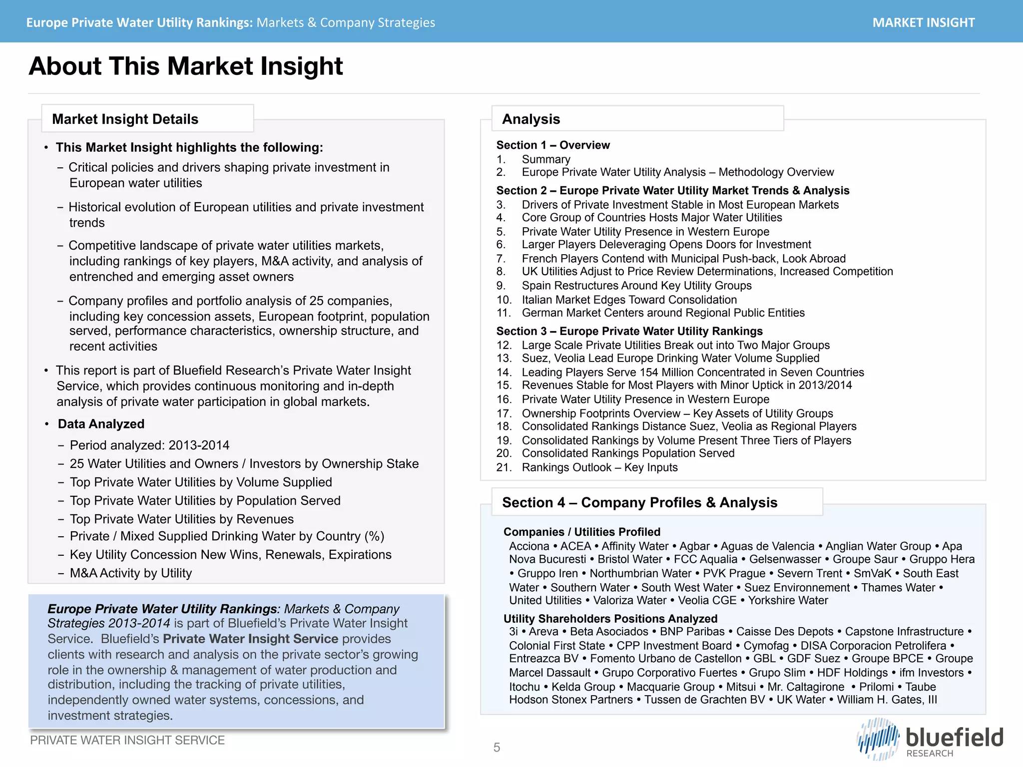 Europe Private Water Utility Rankings Brochure | PDF