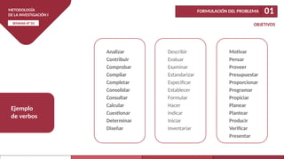 FORMULACION DEL PROBLEMA DE INVESTIGACION | PPTX
