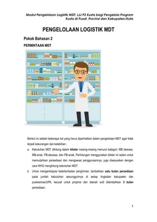 Mi 3 pengelolaan logistik mdt pokok bahasan 2 | PDF