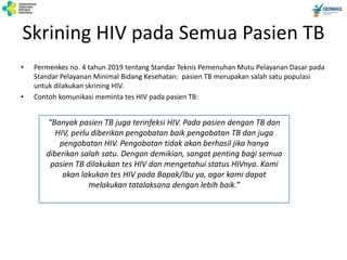 Penyuluhan Kesehatan Tata Laksana TB dan HIV | PDF