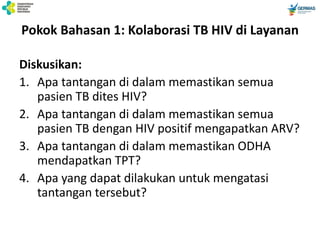 Penyuluhan Kesehatan Tata Laksana TB dan HIV | PDF