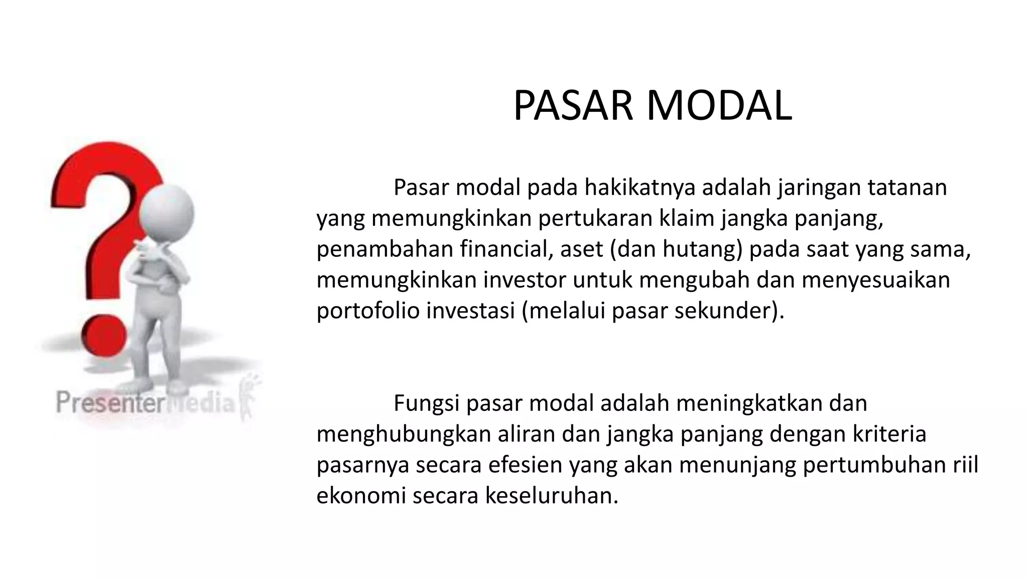 konsep pasar modal | PPT