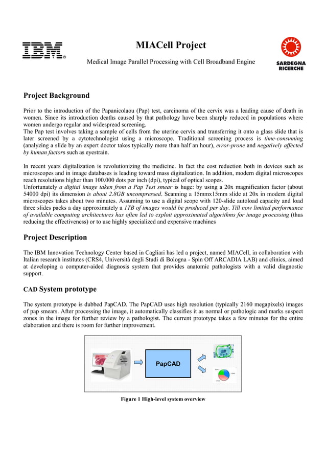 Micrography Image Analysis with Cell Broadband Engine Project | PDF