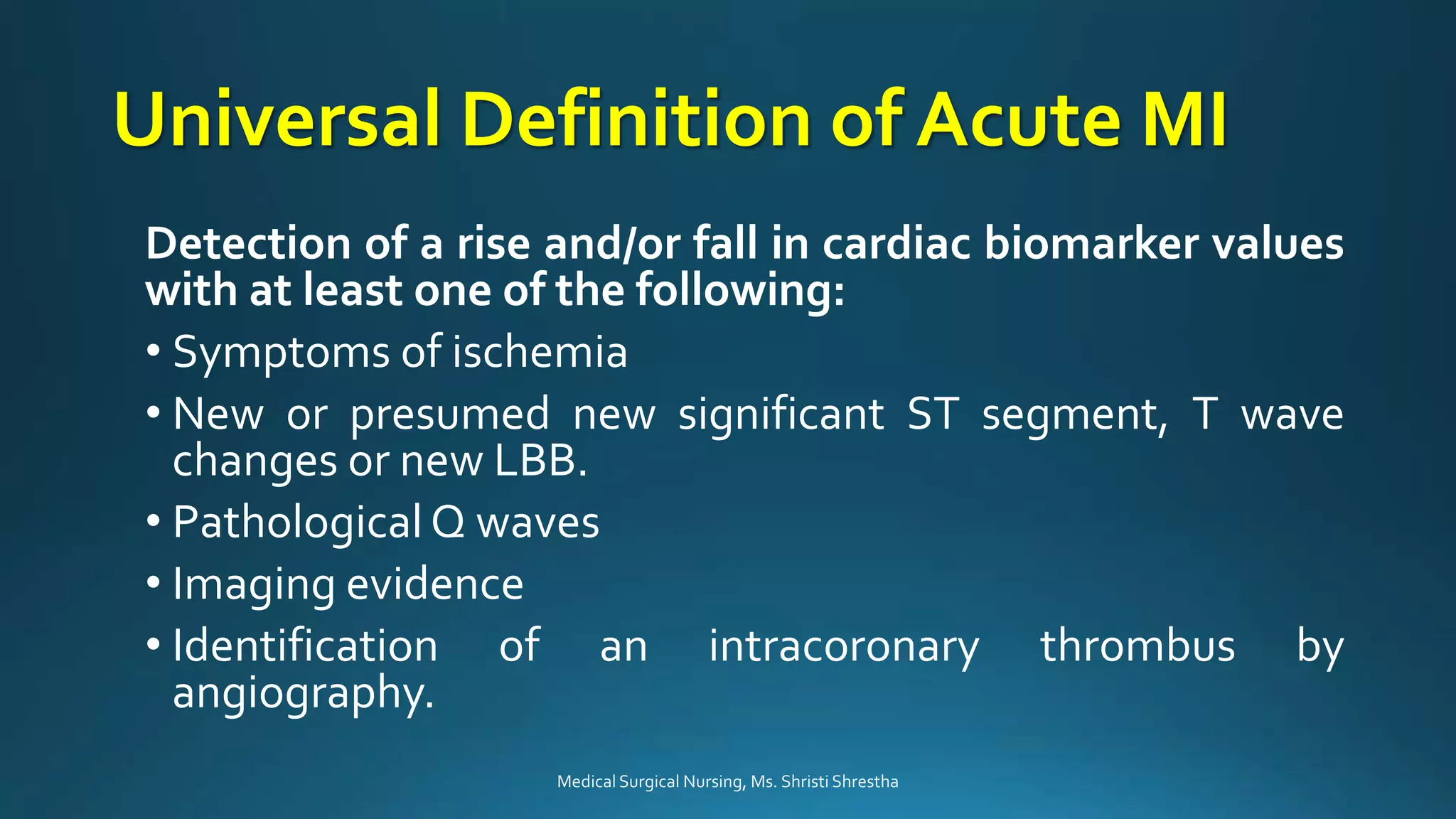 Acute Coronary Syndrome: MI | PPTX