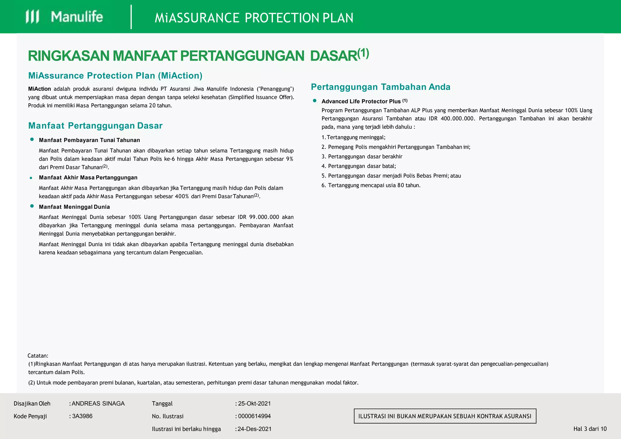 Mi Assurance Protection Plan Manulife | PPT