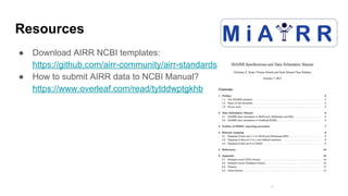 MiAIRR:Minimum information about an Adaptive Immune Receptor Repertoire ...