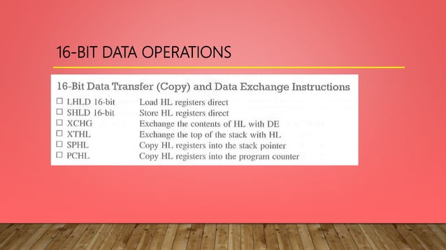 BCD arithmetic and 16-bit data operations | PPTX