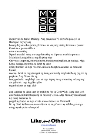 Miami Beach Neighborhoods Filipino | PDF