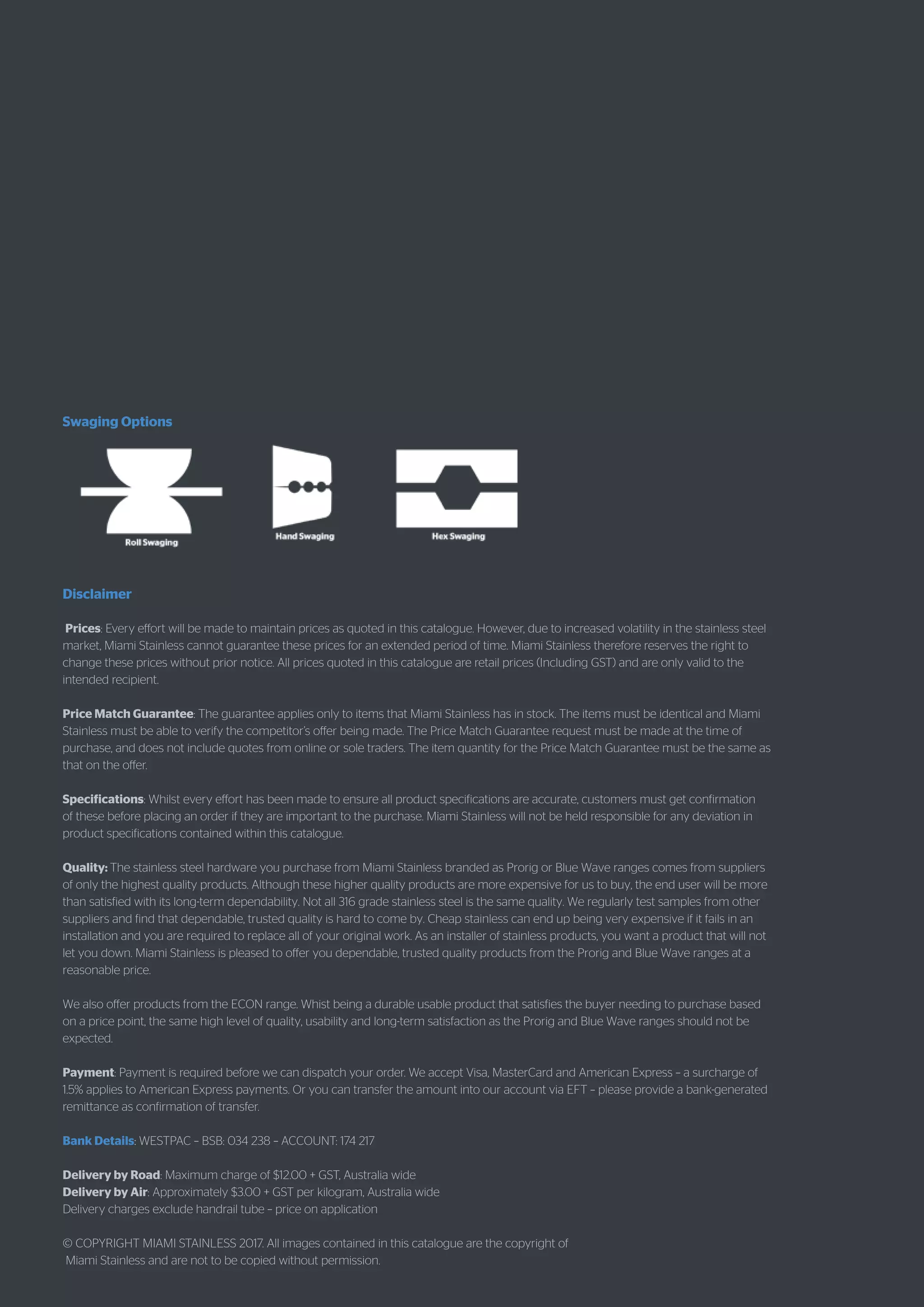 Miami Stainless Retail Catalogue 2018 | PDF