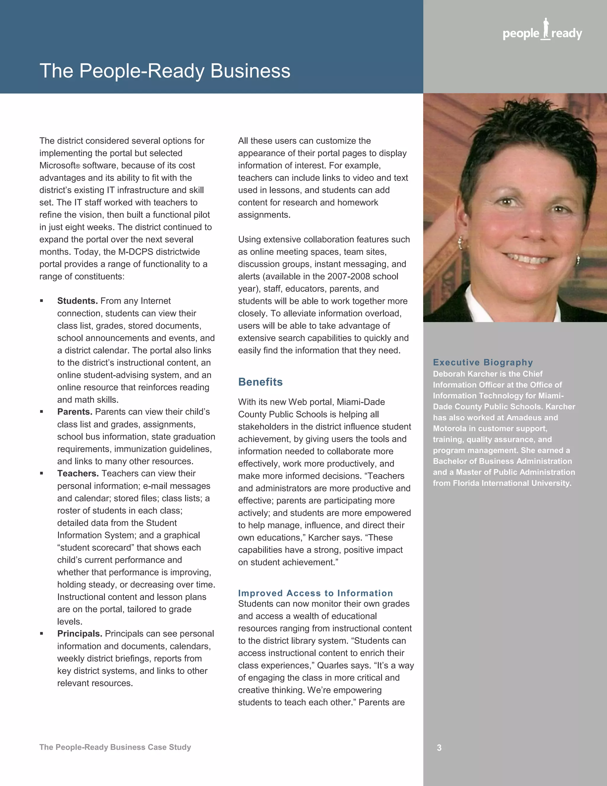 SharePoint Case Study - Miami Dade Schools | PDF