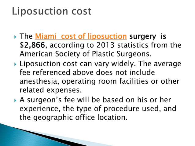Miami liposuction surgery | PPTX | Cosmetic Medical Services | Medical Health