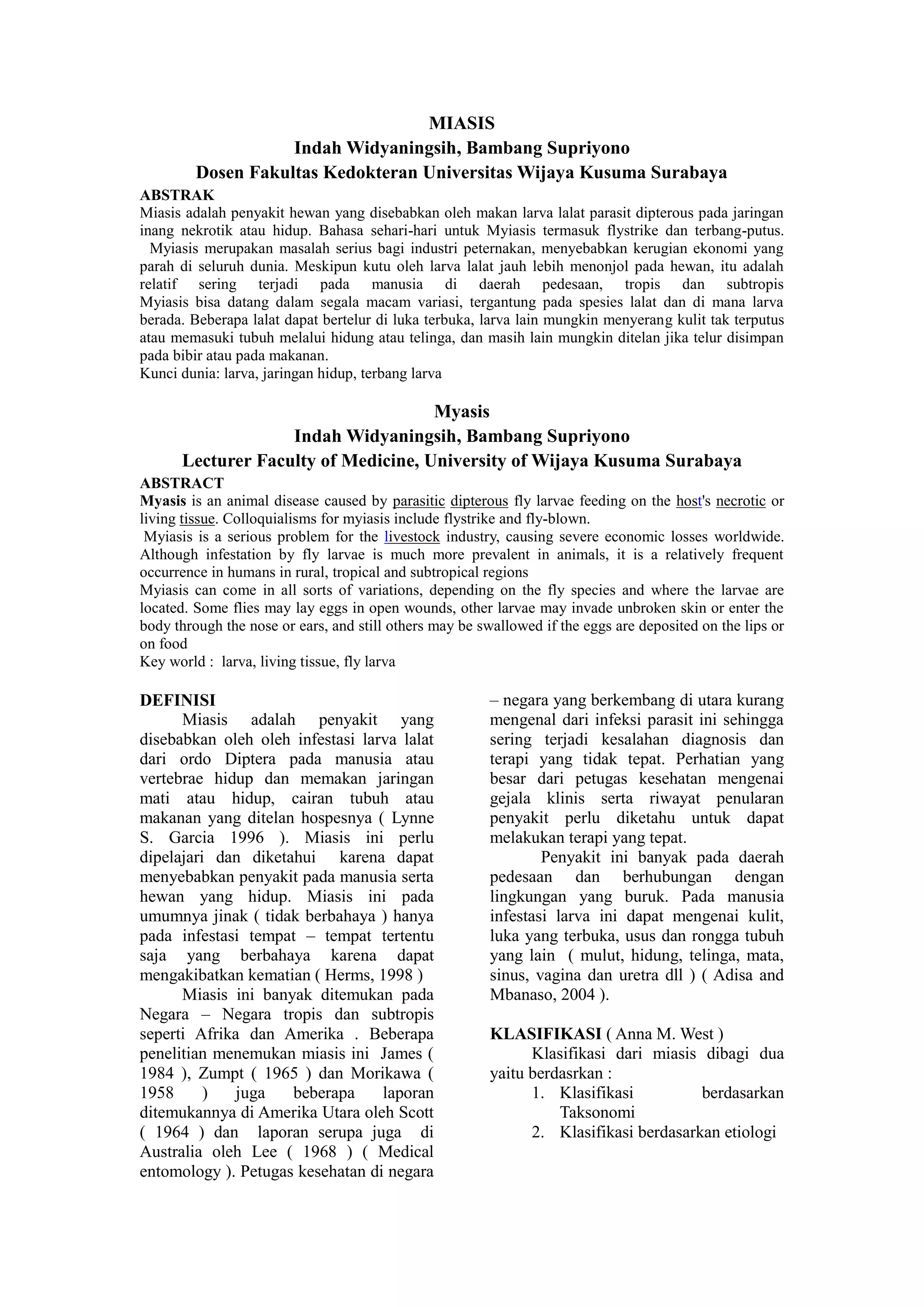 Miasis | PDF