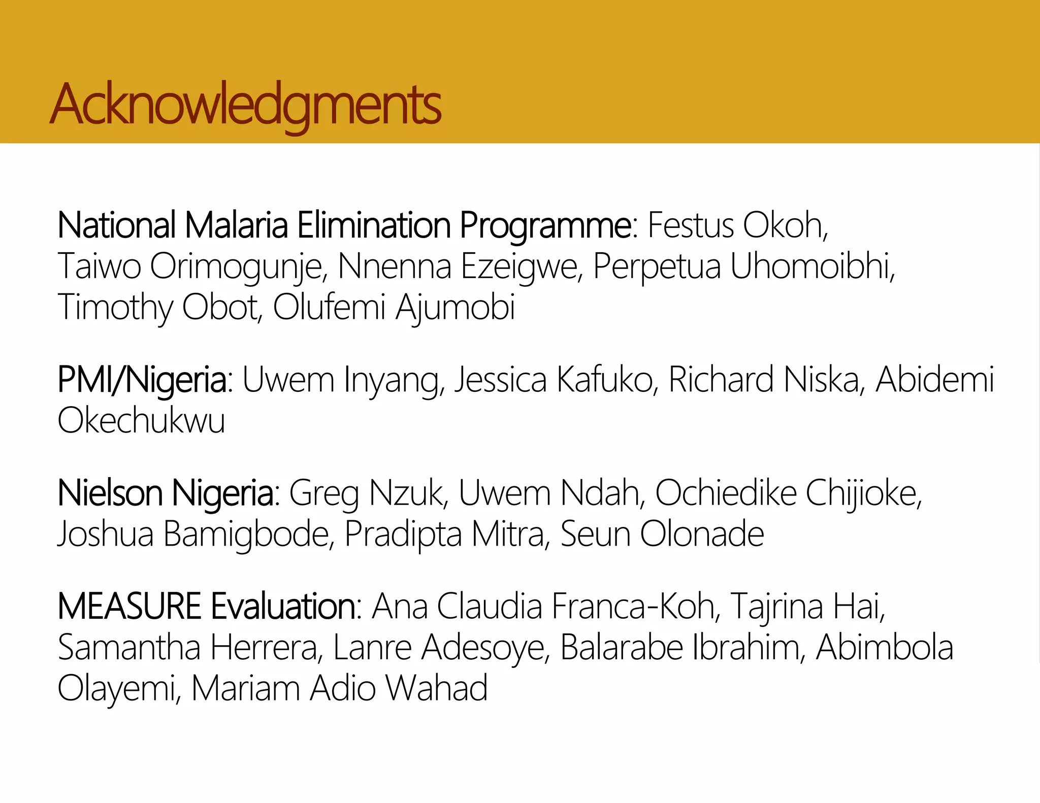 Malaria Intervention Assessment in Four States of Nigeria: An ...