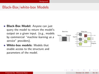 Model Inversion attack exploiting confidence intervals | PPT
