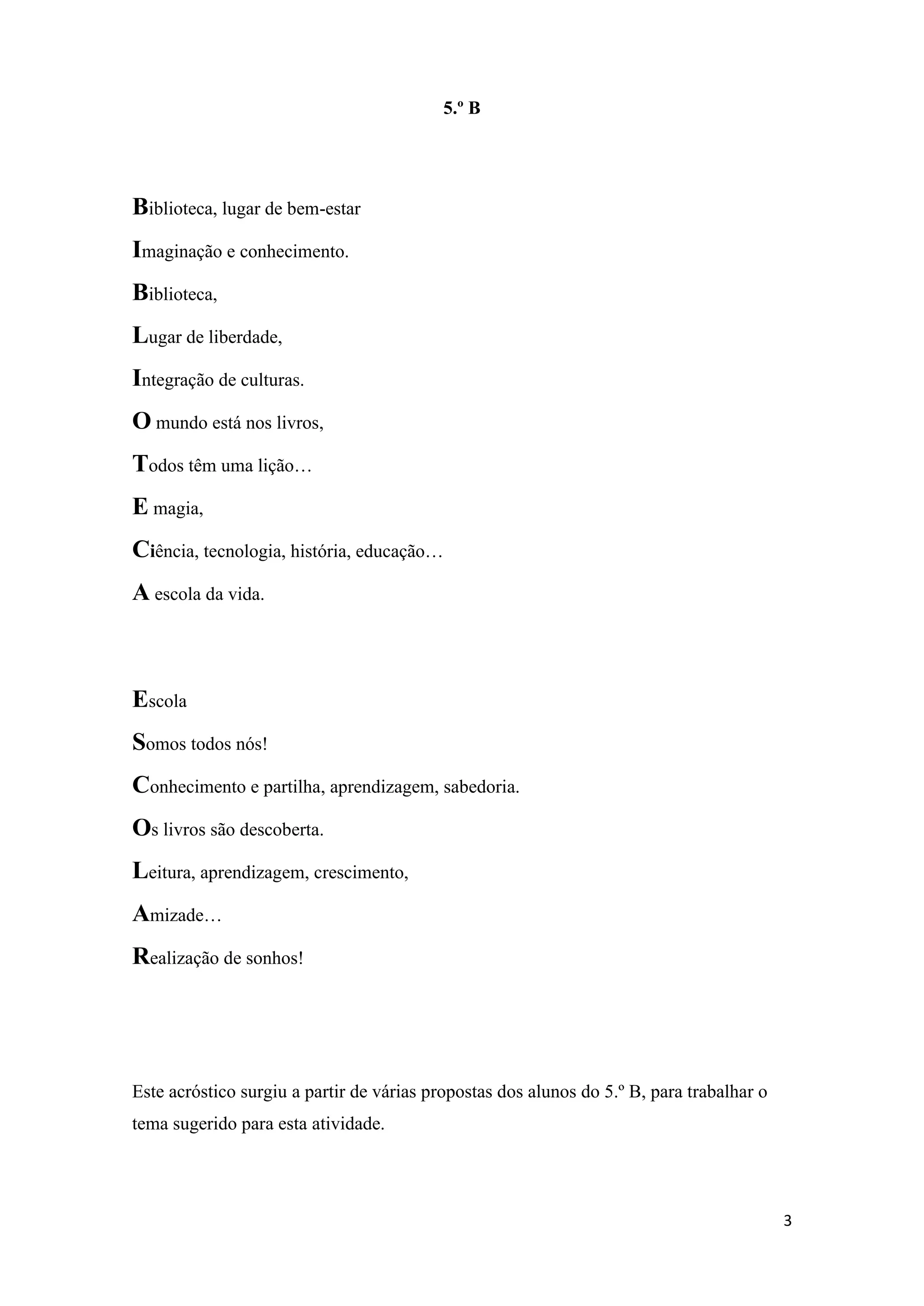 Mibe 5 ano acrosticos 20202021 aeidh | PDF