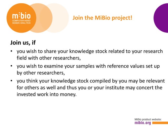 MiBio - The new generation CASA system | PPTX