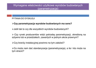 MIB parametryzacja wyrobów budowlanych | PDF