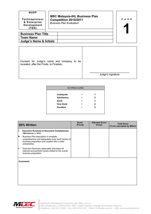 Mibpc 2010 business_plan_evaluation_form_v1.0_31jul2010 | DOC