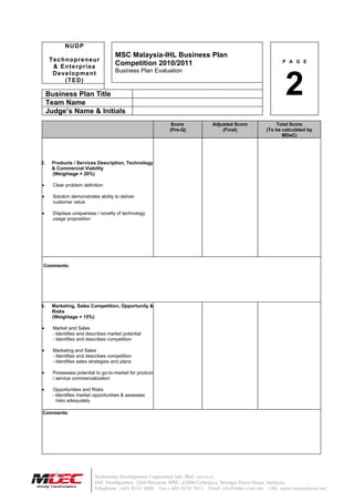 Mibpc 2010 business_plan_evaluation_form_v1.0_31jul2010 | DOC