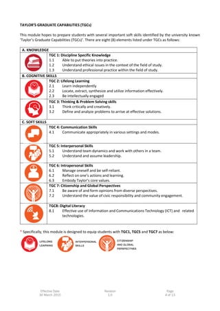 Module Information | PDF