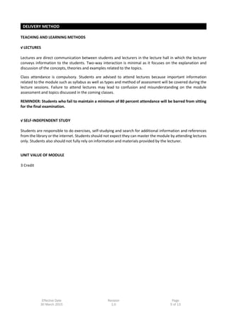 Module Information | PDF