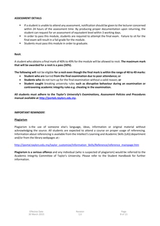 Module Information | PDF