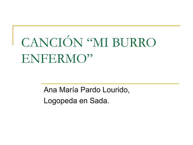 Mi burro enfermo | PPT