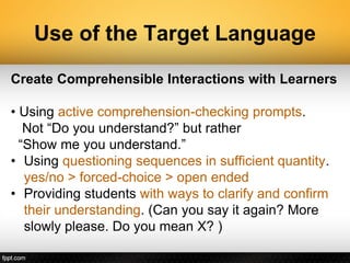 Teaching in the Target Language - Brandon Zaslow | PDF
