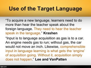 Teaching in the Target Language - Brandon Zaslow | PDF