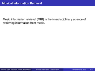 Musical Instrument Classification | PDF