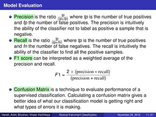 Musical Instrument Classification | PDF