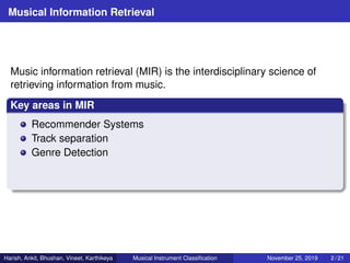Musical Instrument Classification | PDF