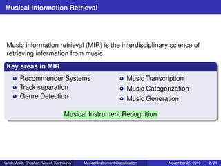 Musical Instrument Classification | PDF