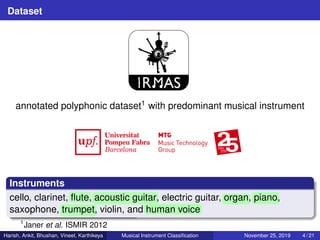 Musical Instrument Classification | PDF