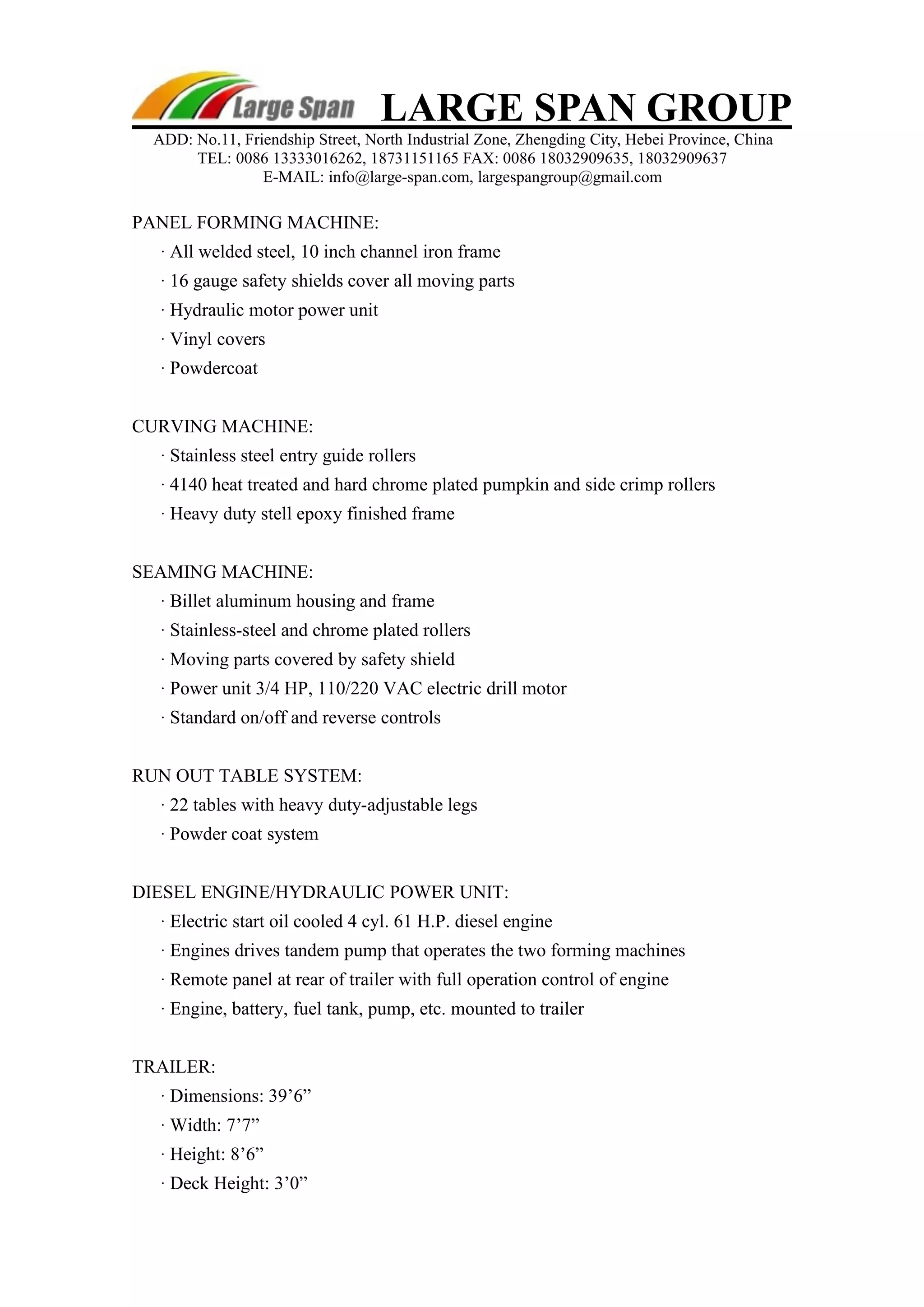 Mic240 super span machine | PDF