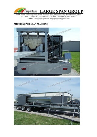 Mic240 super span machine | PDF