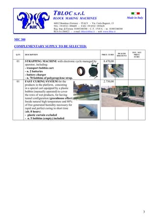 EGG-LAYER, HYDRAULIC AND POLYVALENT BLOCK MACHINE MODEL “ MIC 300 ” | PDF