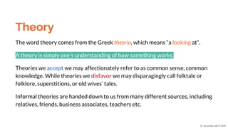 Scientific Theory Definition