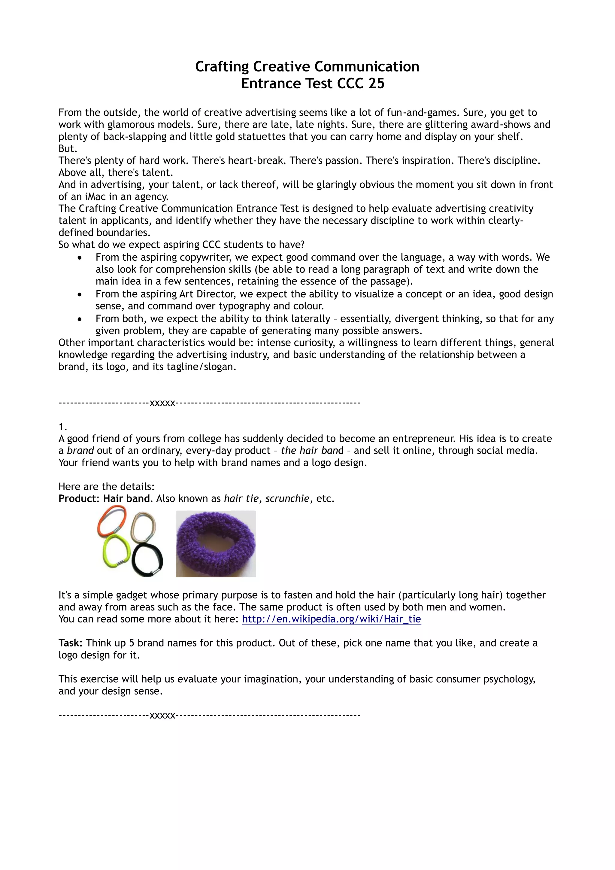 Crafting Creative Communications- Mica 25 question paper | PDF ...