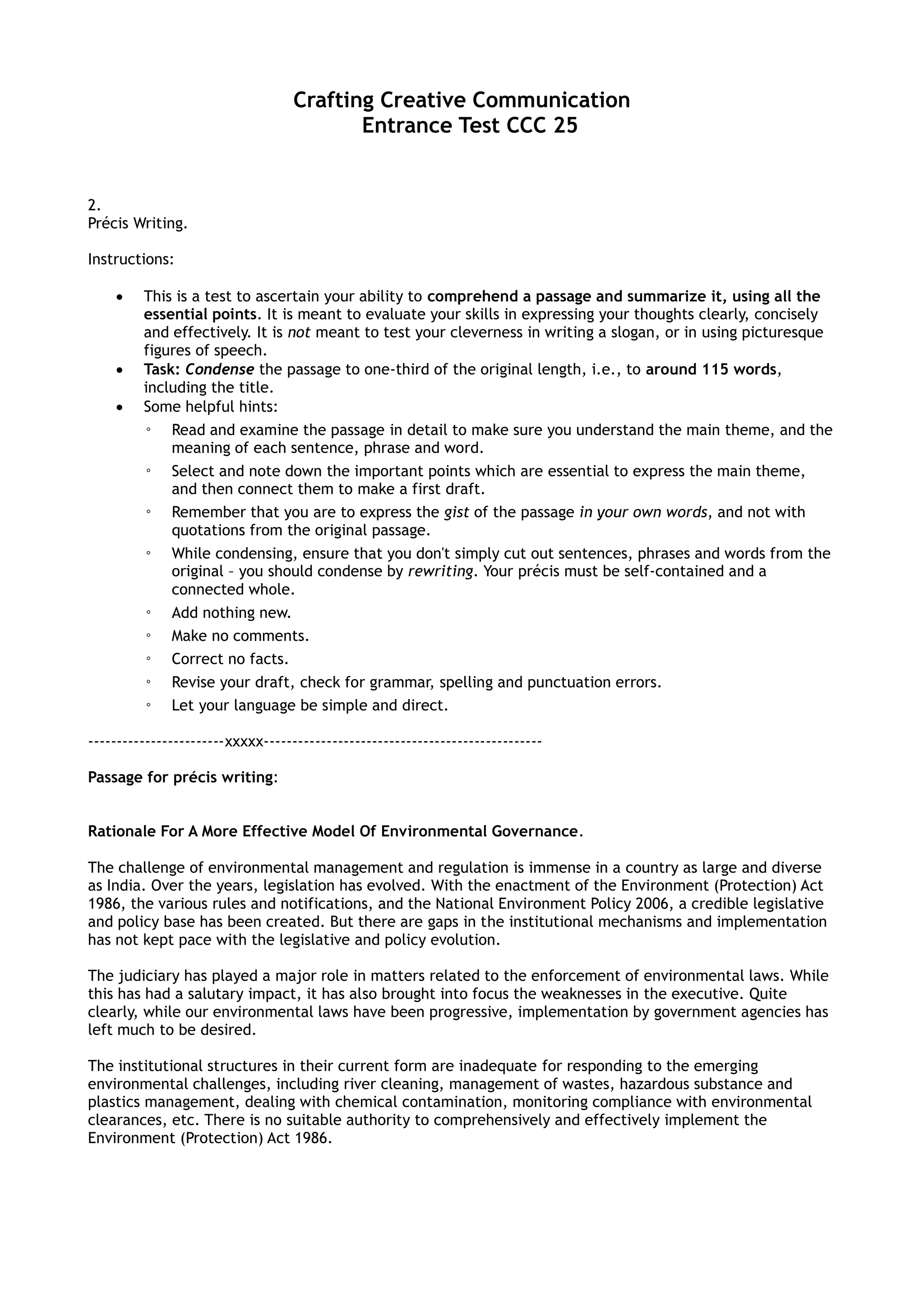Crafting Creative Communications- Mica 25 question paper | PDF