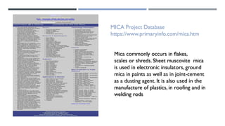 Mica Industry - Information | PPT