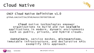 Building Cloud-Native Applications in MiCADO - MiCADO webinar No.2/4 - 09/2019 | PPT