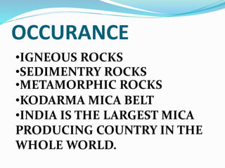 Mica group of minerals | PPTX