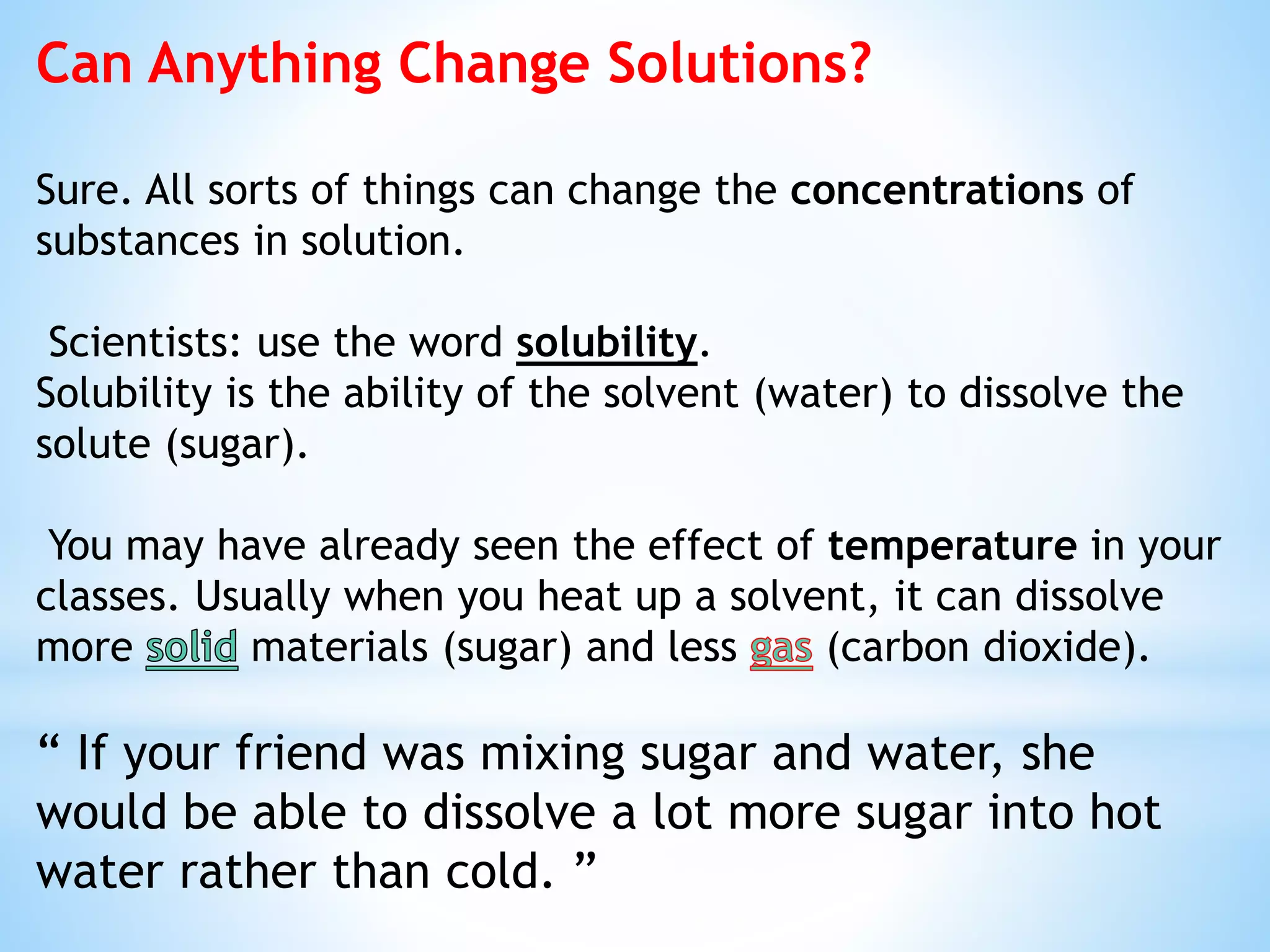 solution and solubility | PPTX