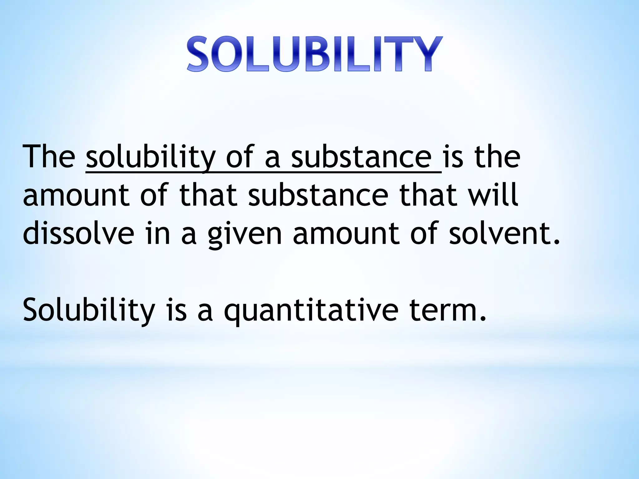 solution and solubility | PPTX