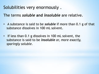 solution and solubility | PPTX
